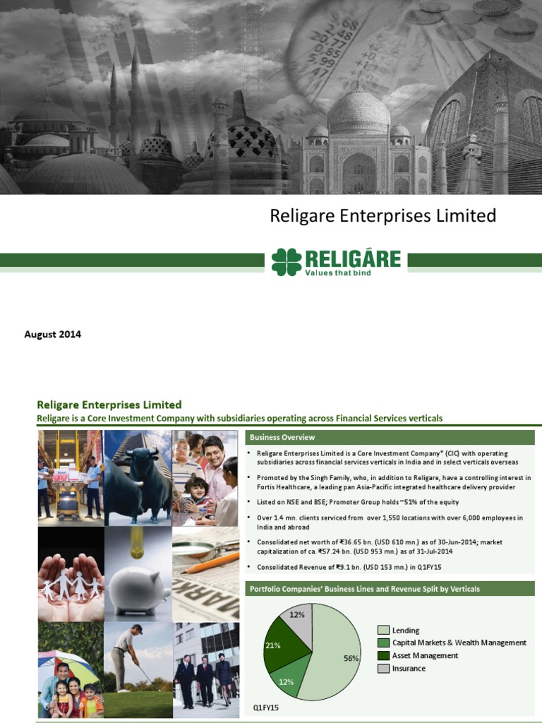 Religare Enterprises Limited: August 2014 | PDF | Equity (Finance ...