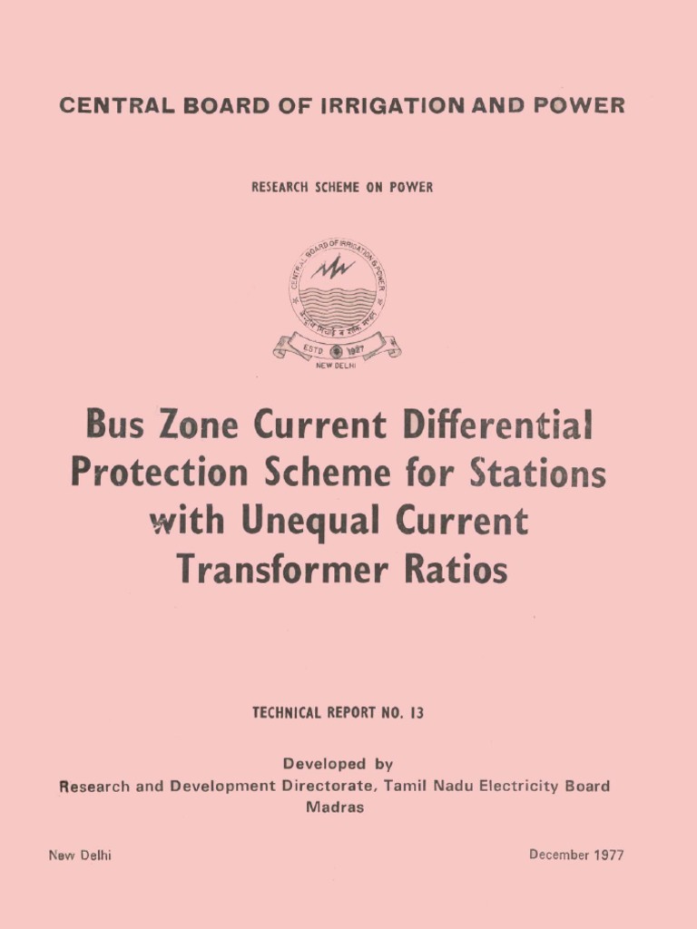 Bus Differential Protection Scheme | PDF | Relay | Electrical Substation