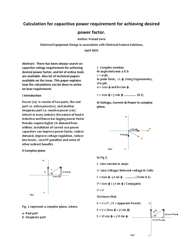 Capacitor Reactive Power Calculations | PDF | Ac Power | Capacitor