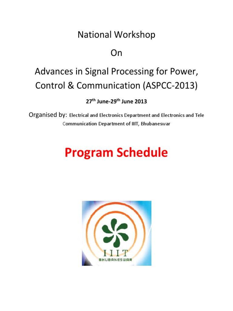 Program Schedule ASPCC 2013 Final | PDF