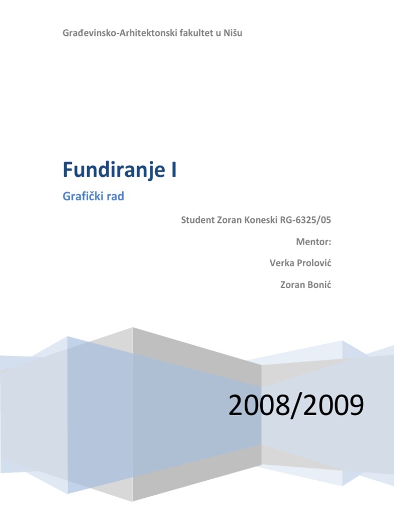 Fundiranje I: Grafički Rad | PDF
