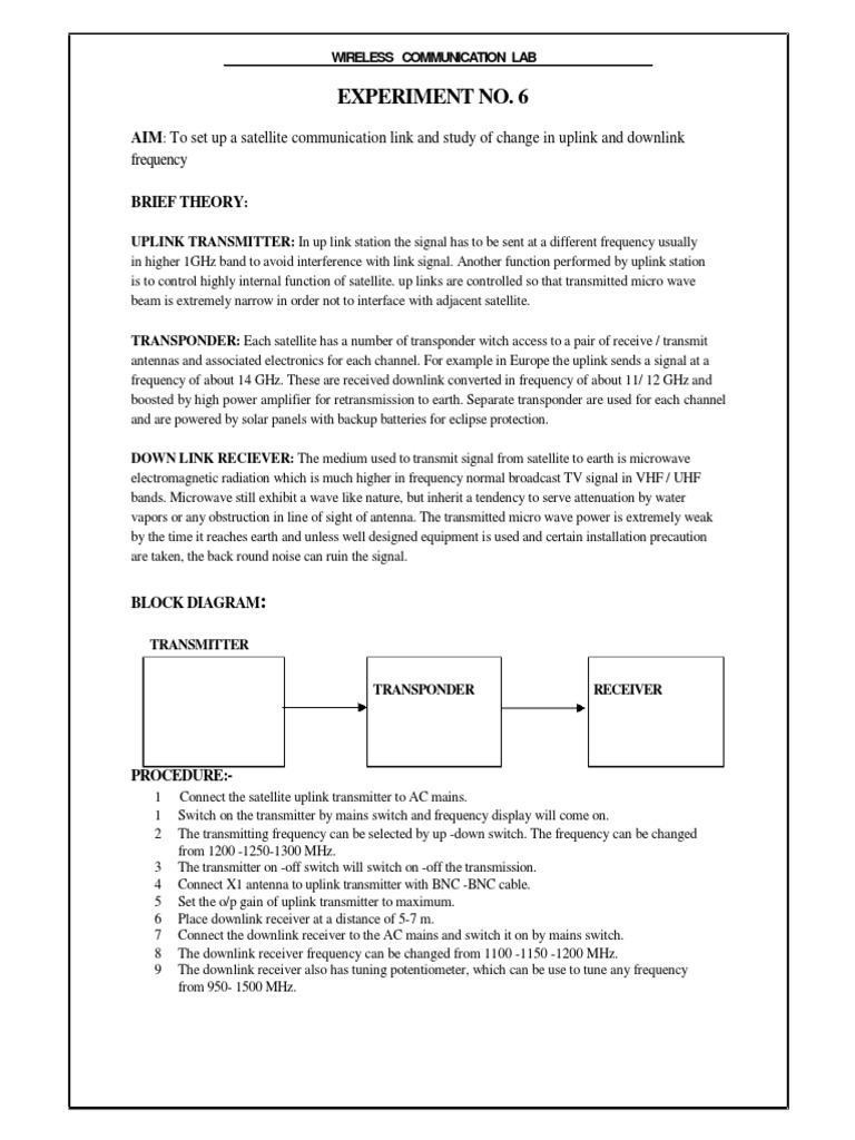 Exp No 6 RTU | PDF | Communications Satellite | Transmitter