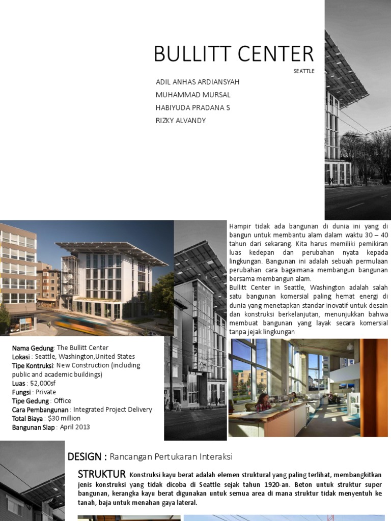 Inovasi Bangunan Berkelanjutan: Bullitt Center | PDF