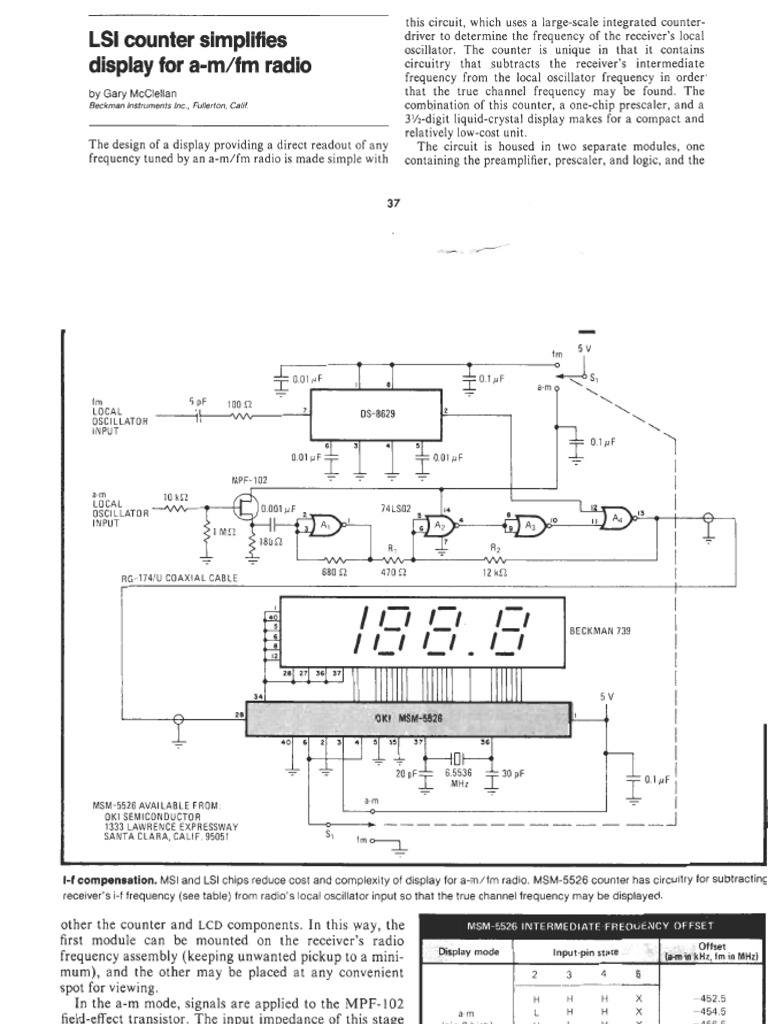 AM Radio Frequency Display PDF | PDF