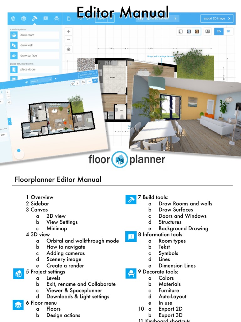 Floorplanner Editor Manual Version 160919 | PDF | Door | 3 D Computer ...