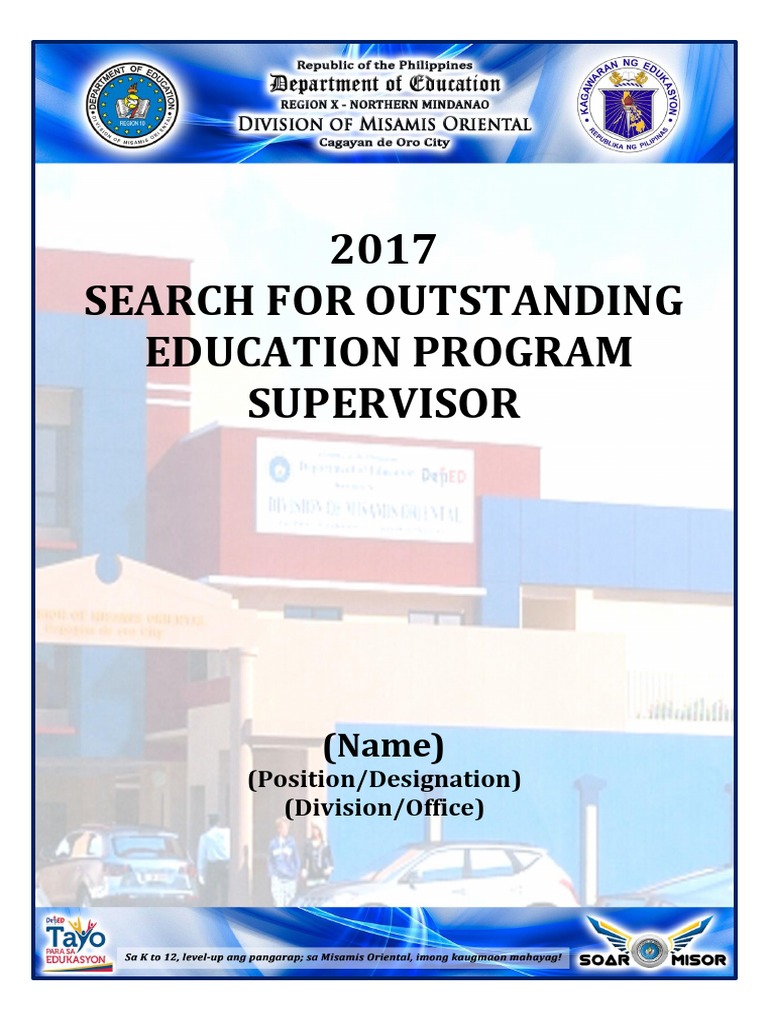 2017 Search For Outstanding Education Program Supervisor: (Name) | PDF