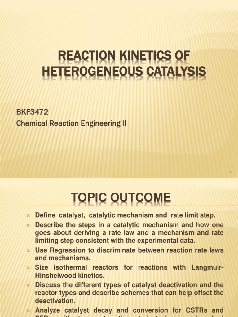 Chapter 1 | PDF | Heterogeneous Catalysis | Catalysis