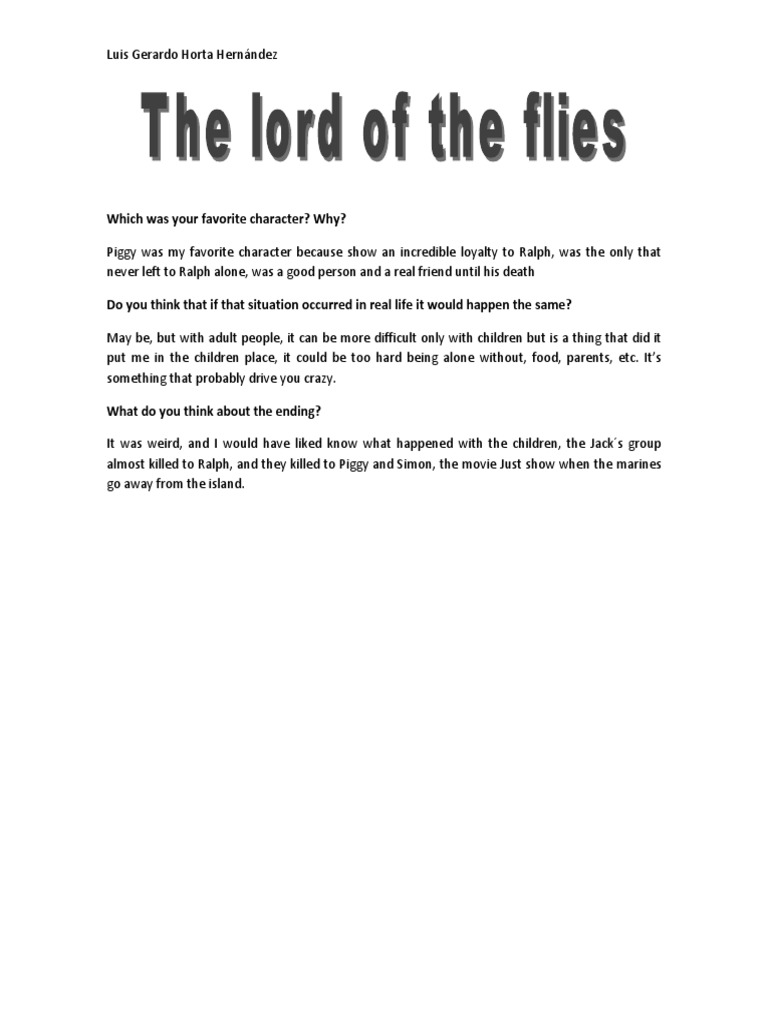 The Lord of The Flies | PDF