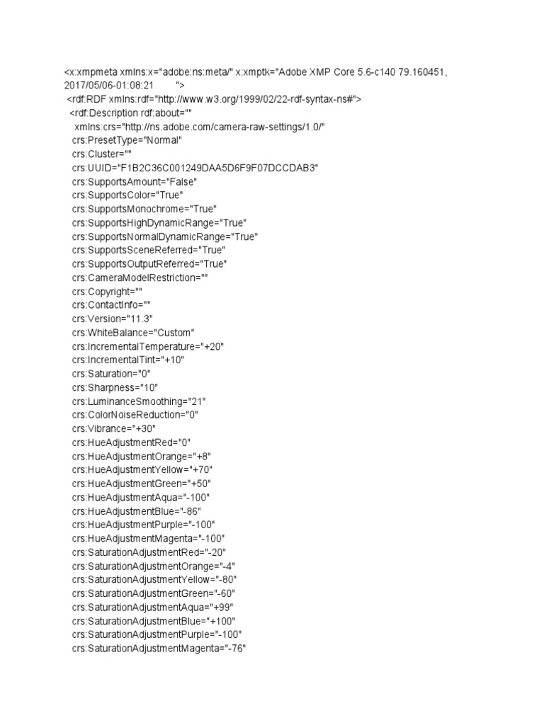 @tramnble Preset by Jesen - XMP | PDF | Business