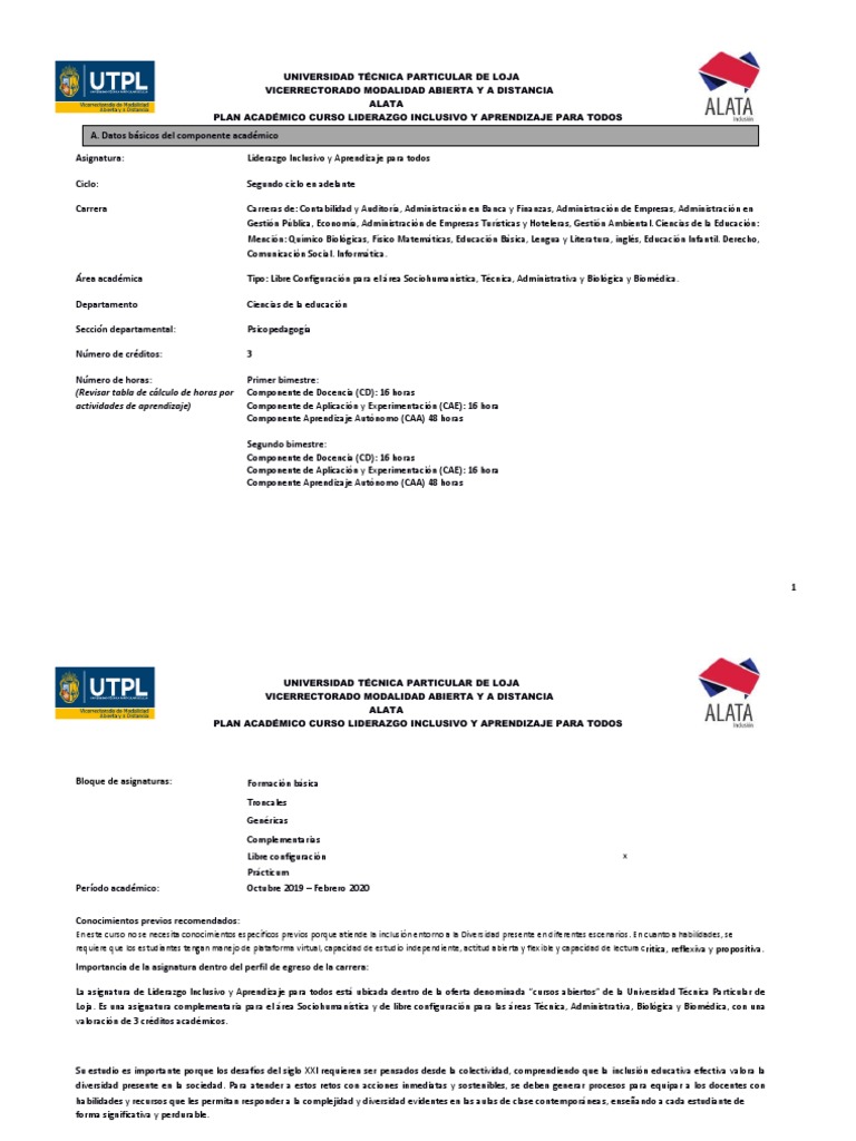 Alata Plan Académico | PDF | Evaluación | Educación de la primera infancia