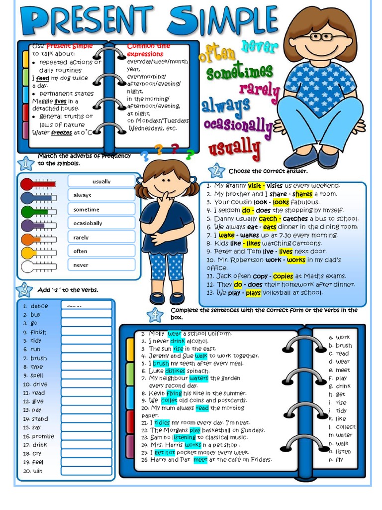 Present Simple Common Time Expressions | PDF