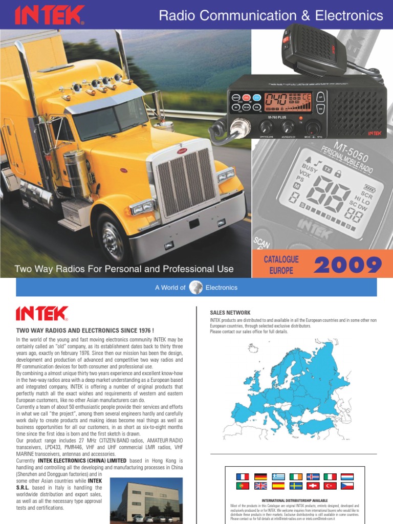 Intek 2009 Catalogue | PDF | Radio | Very High Frequency
