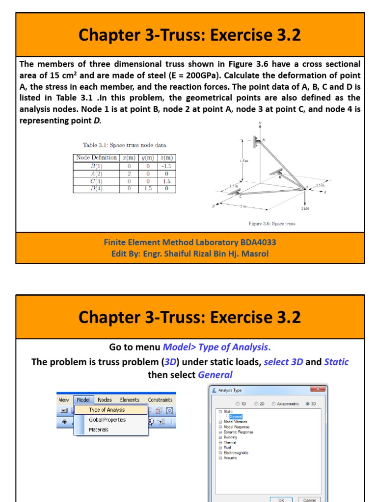 Chapter 3 - Lab Exercise 2 - Truss and Frame | Download Free PDF ...