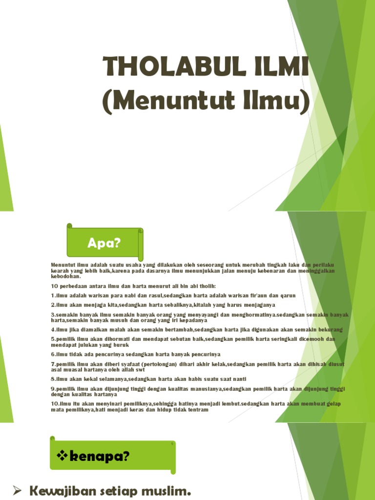 01.tholabul Ilmi | PDF