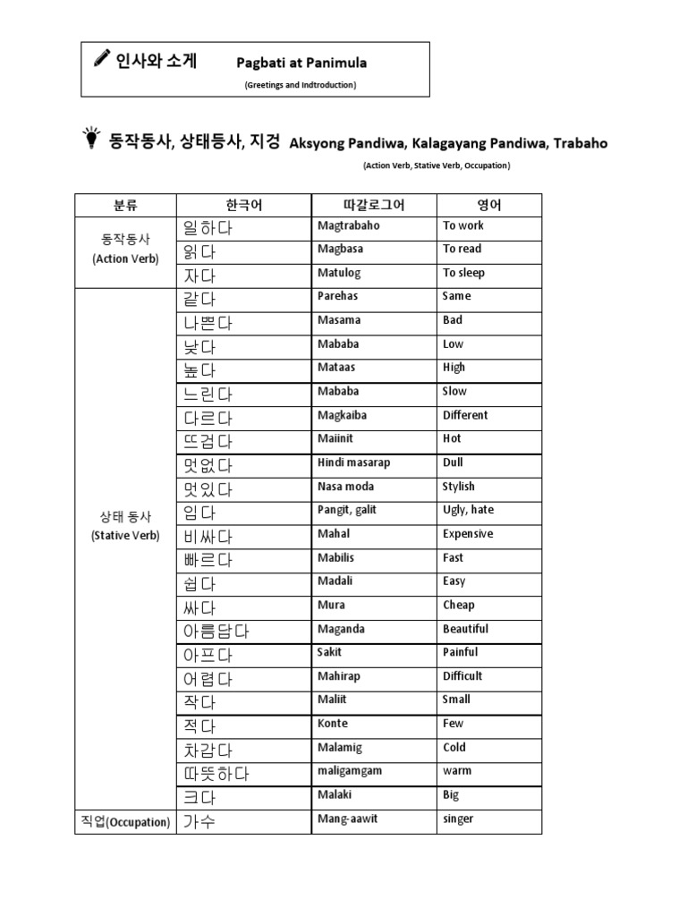 Korean / Tagalog | PDF