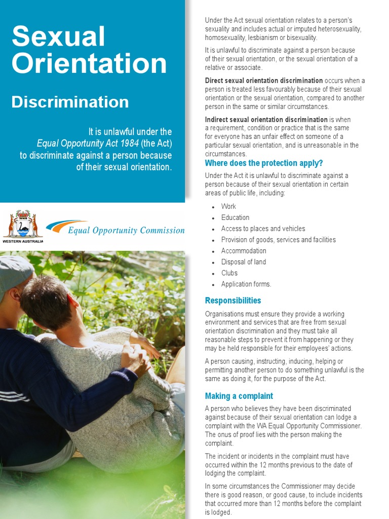 Sexual Orientation Fact Sheet | PDF | Discrimination | Sexual Orientation