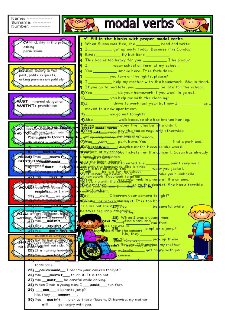 Modals Activity With Answers | PDF