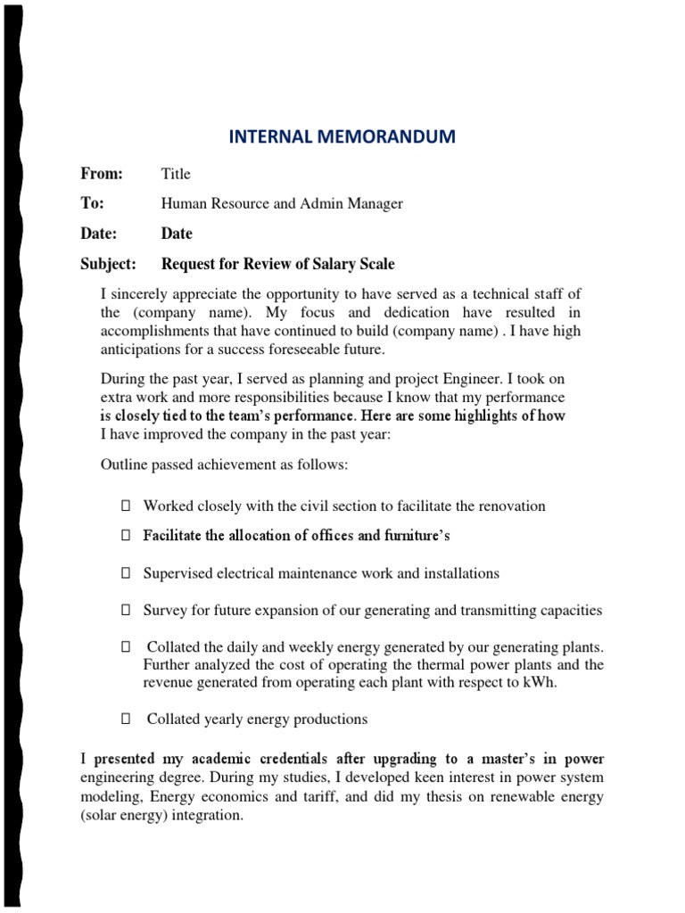 How To Write Salary Scale Review Letter | PDF | Energy Development ...