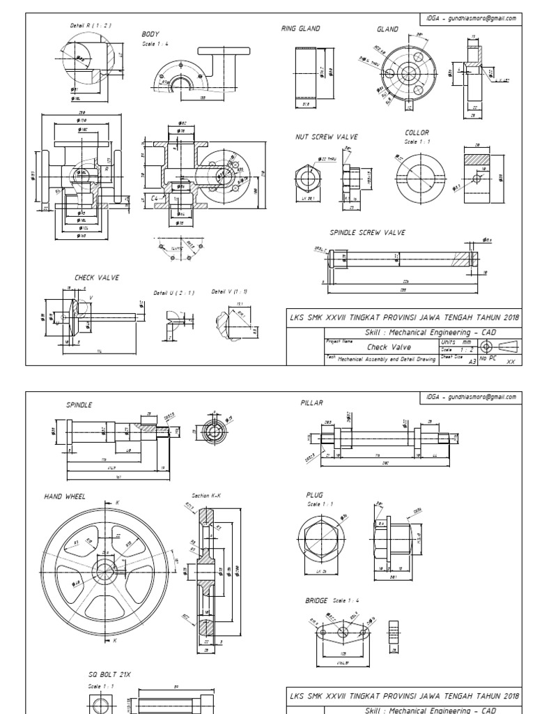 Given 2D Detail Drawing | PDF | Mechanical Engineering