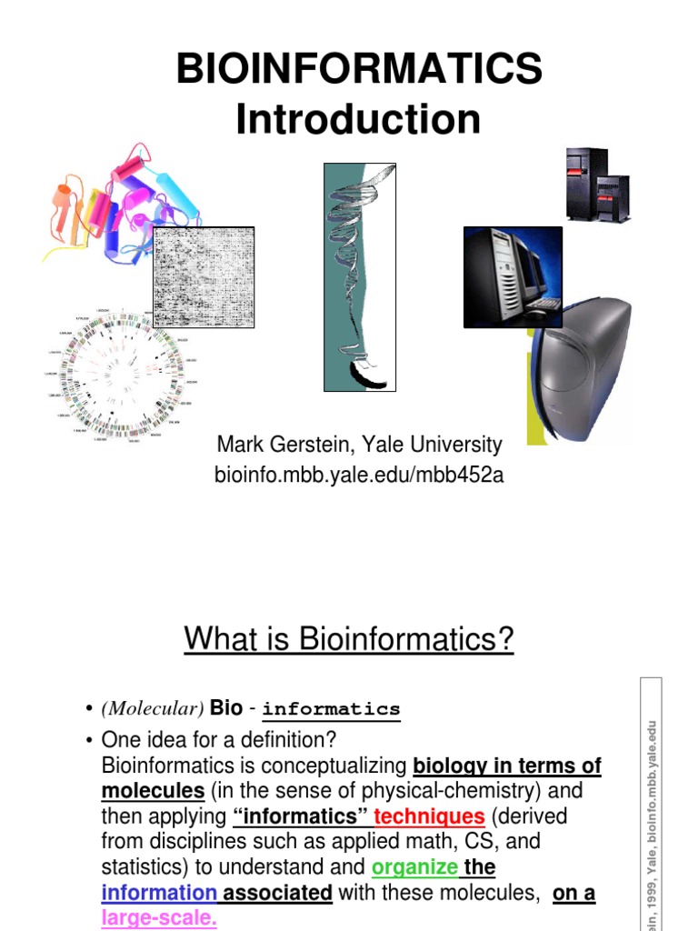 Bioinformatics: Mark Gerstein, Yale University Bioinfo - Mbb.yale - Edu/mbb452a | PDF ...