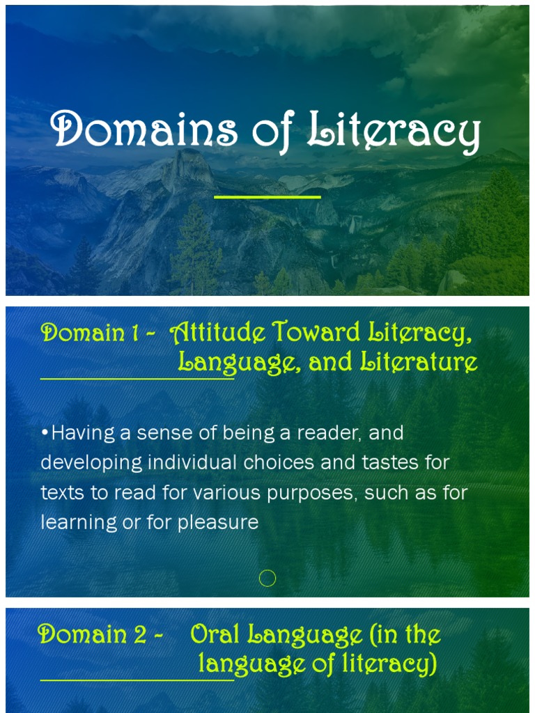 Domains of Literacy | PDF
