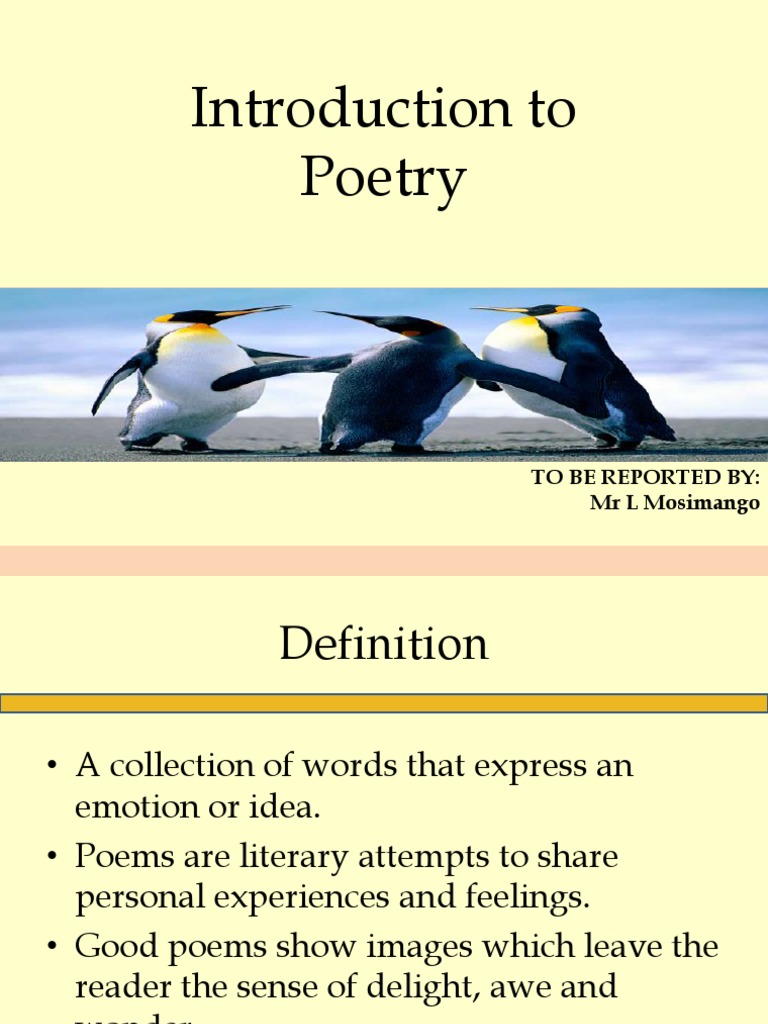 Introduction To Poetry | Download Free PDF | Rhyme | Poetry