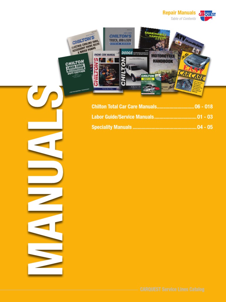 Chilton Repair Manuals Overview | PDF | Chevrolet Silverado | Car