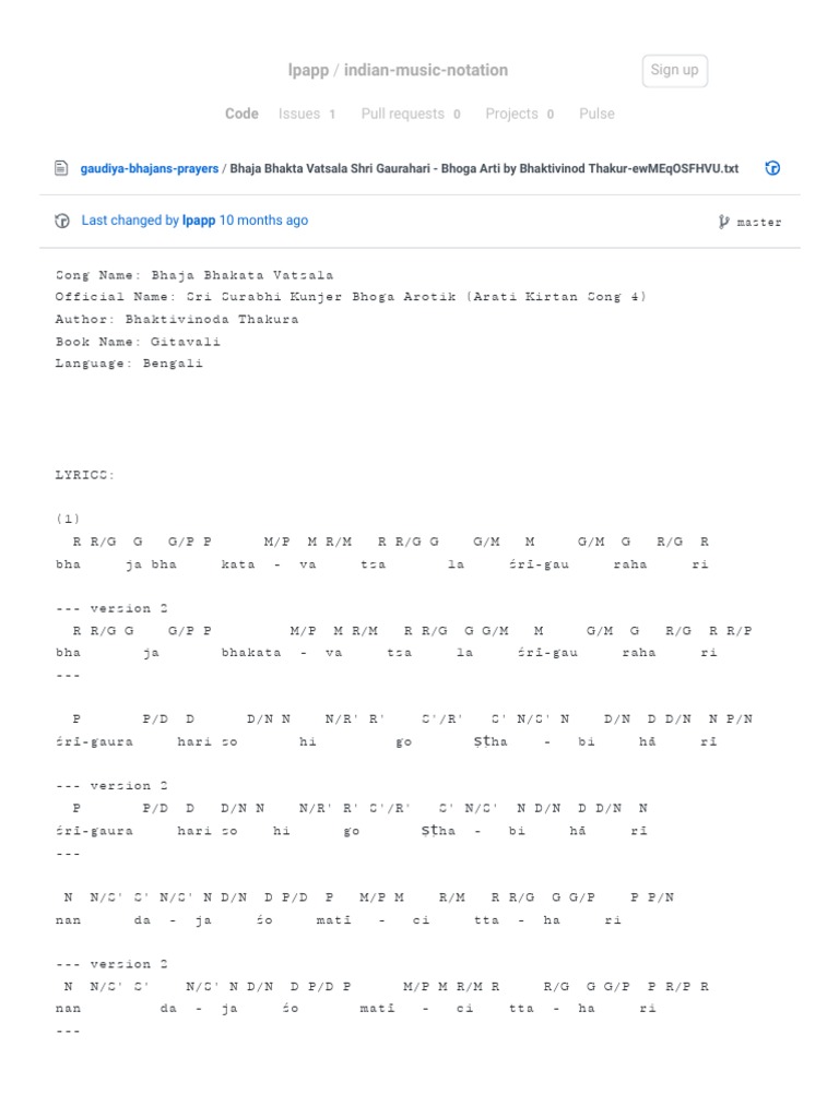 Lpapp / Indian-Music-Notation: Code Issues | PDF | Krishna | Hinduism
