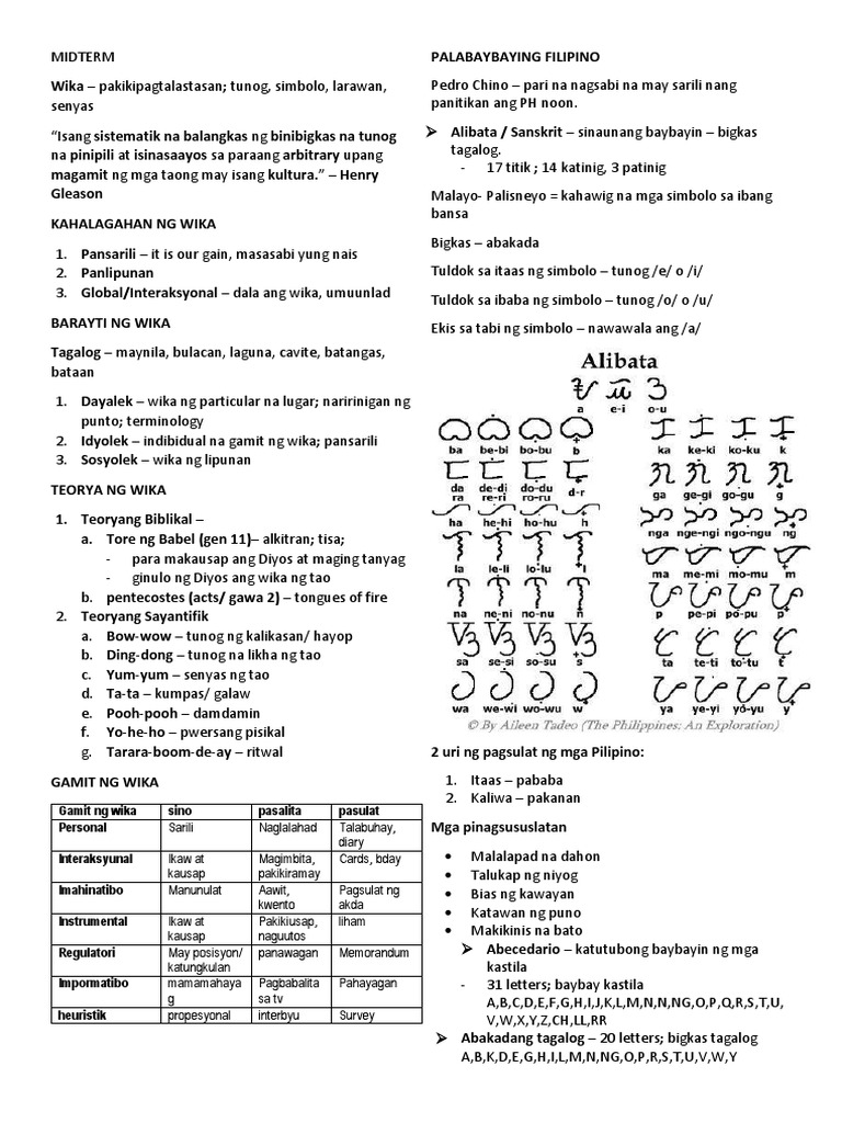 Midterm Filipino | PDF