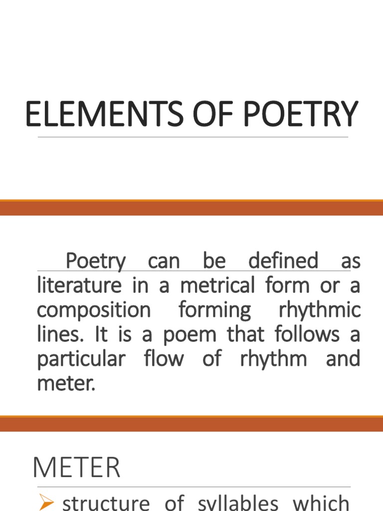 Five Key Elements of Poetry | PDF | Poetry
