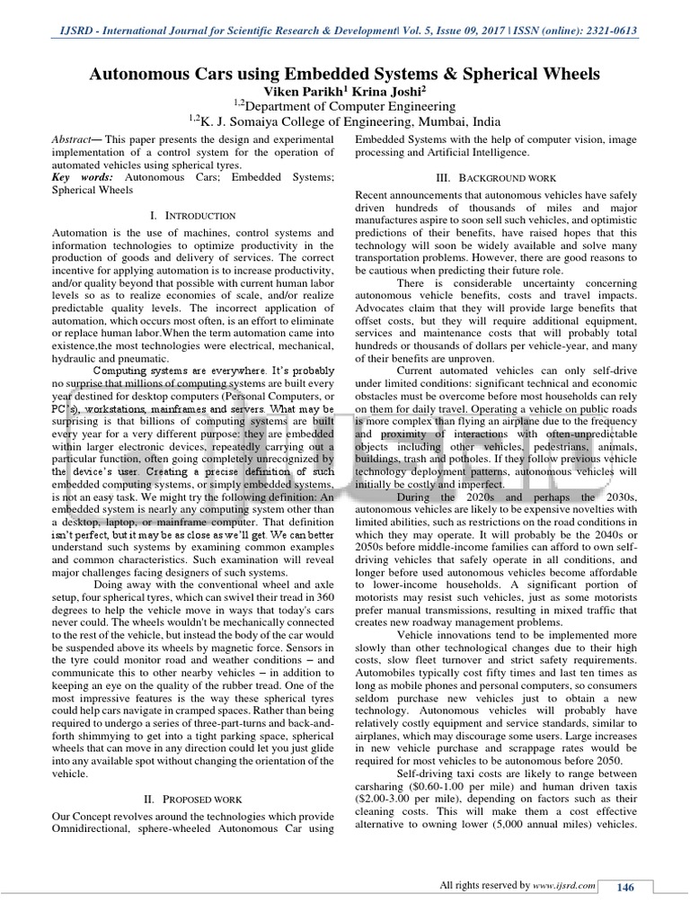 Spherical-Wheeled Autonomous Vehicles | PDF | Transmission (Mechanics ...