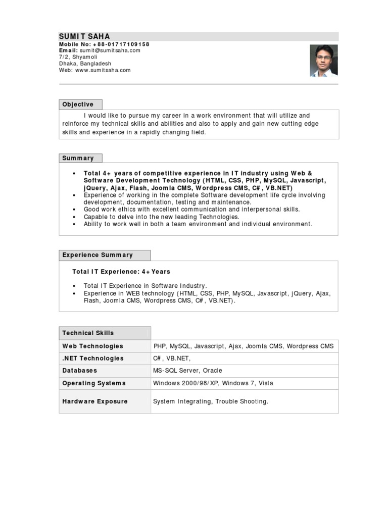 Sumit CV | PDF | Ajax (Programming) | Social Networking Service
