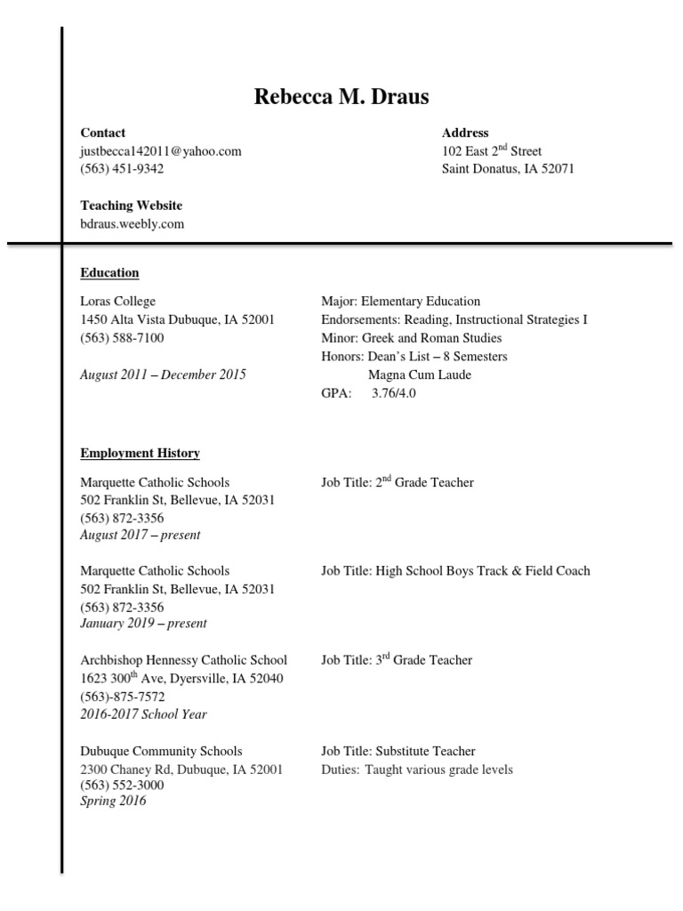 Resume - November 2019 | PDF | Schools | Behavior Modification