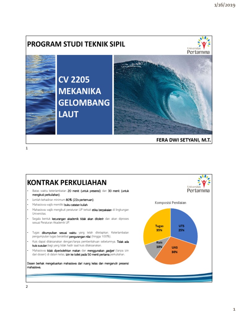 Karakteristik Parameter Gelombang Laut | PDF | Sains & Matematika
