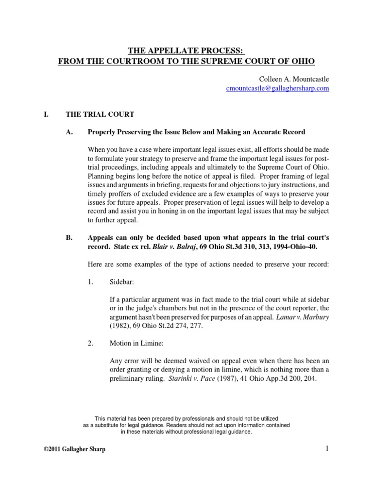 2011 June - The Appellate Process | Download Free PDF | Standard Of ...