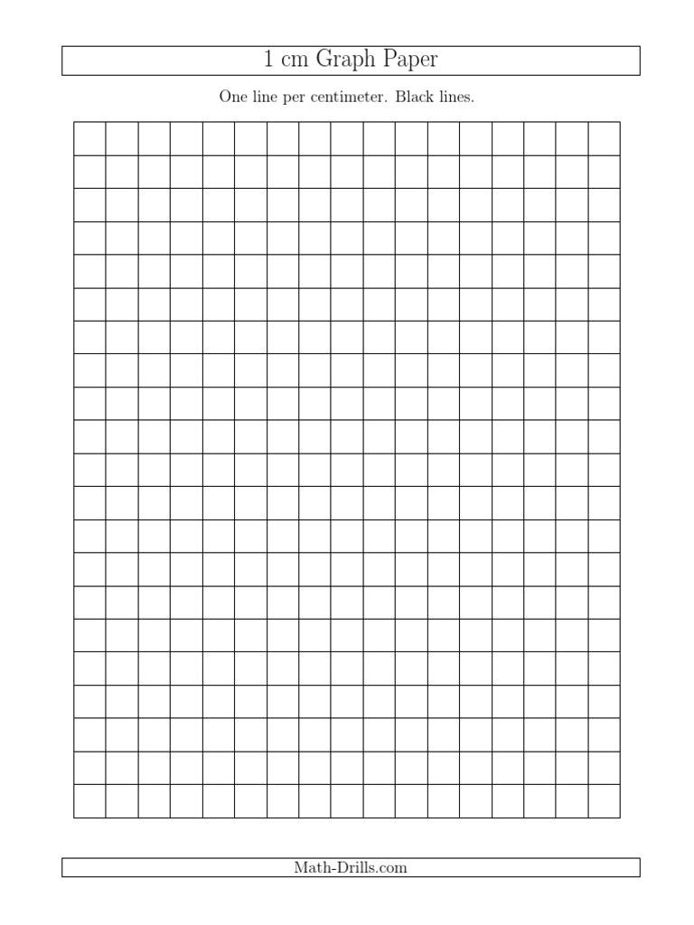 1 cm Graph Paper for Math Use | PDF