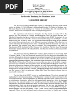 Department of Education: In-Service Training Narrative Report | PDF ...