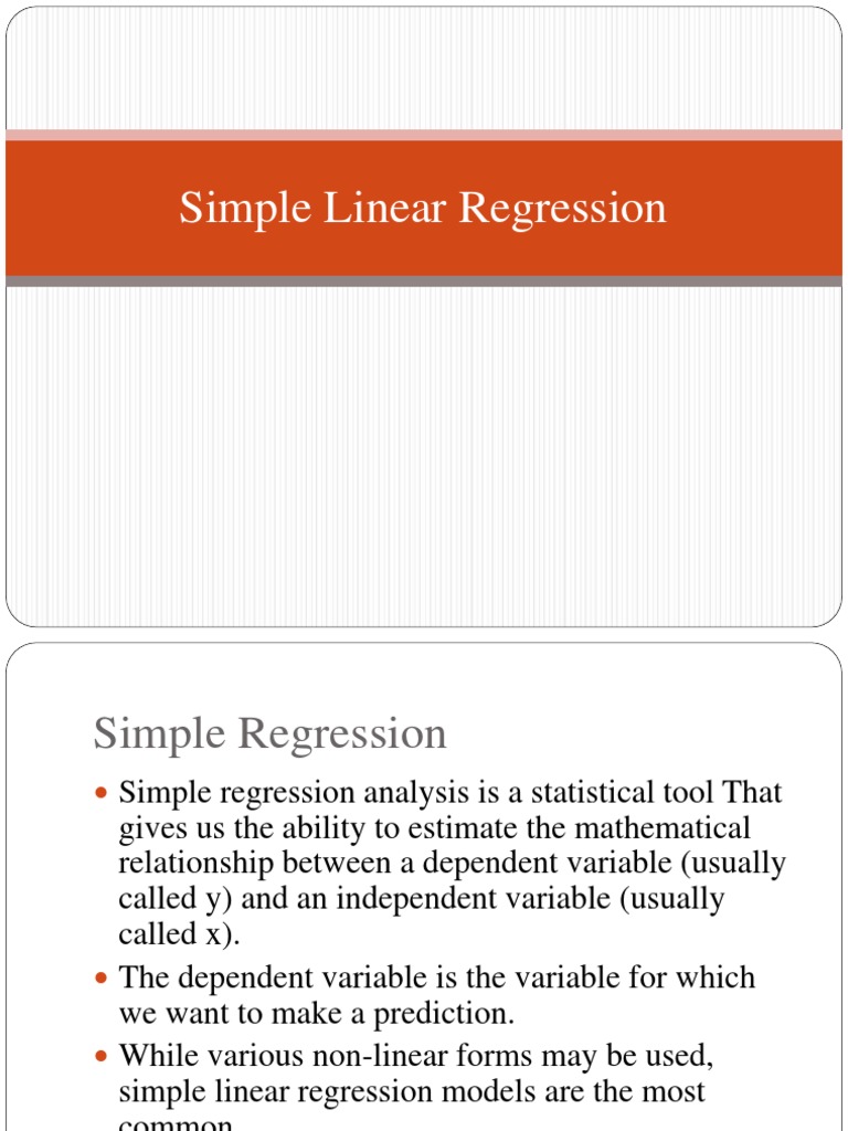 Lecture 6 Simple Linear Regression Pdf Regression Analysis Errors And Residuals