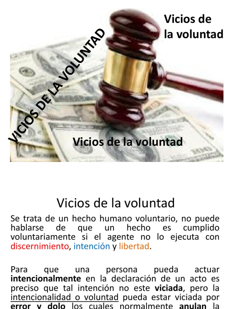 Vicios de La Voluntad | PDF | Intención (Derecho Penal) | Conocimiento