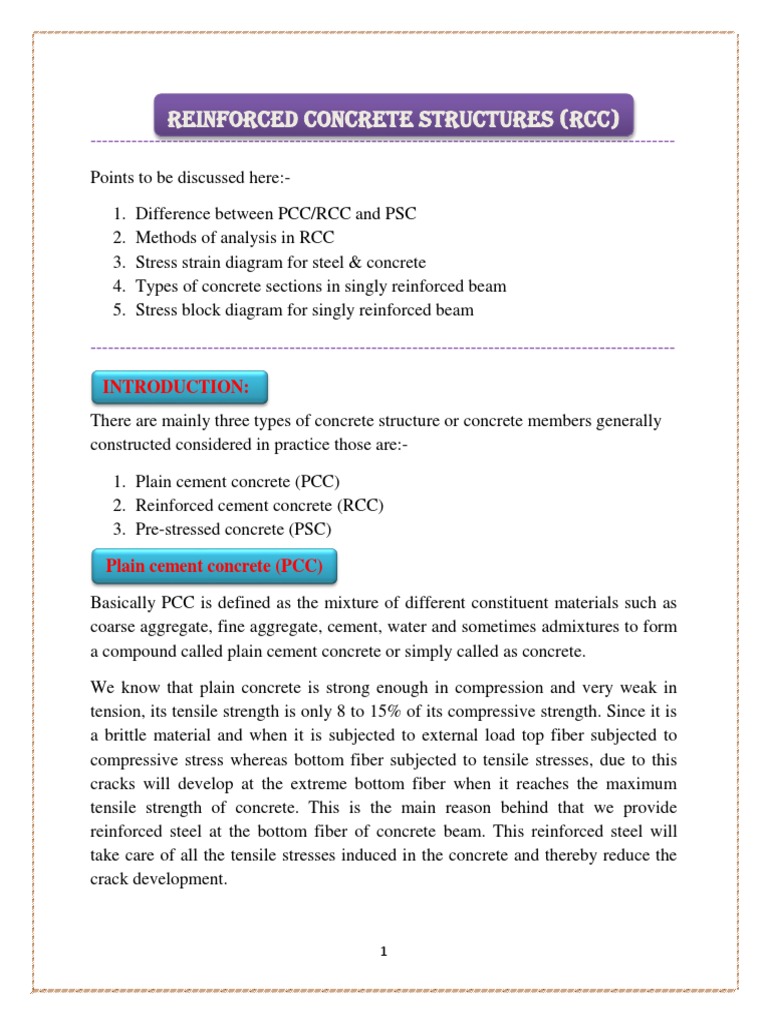 RCC Structure by PANDI MANI | PDF | Reinforced Concrete | Prestressed ...