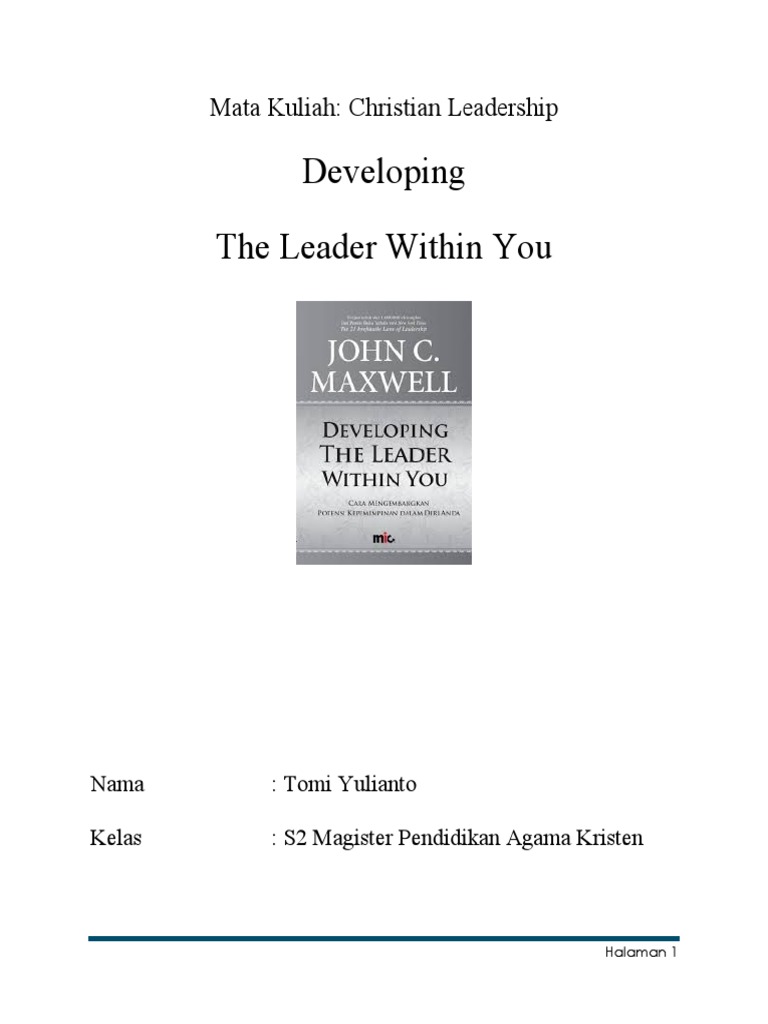 Laporan Pembacaan Buku Developing The Leader Within You | PDF