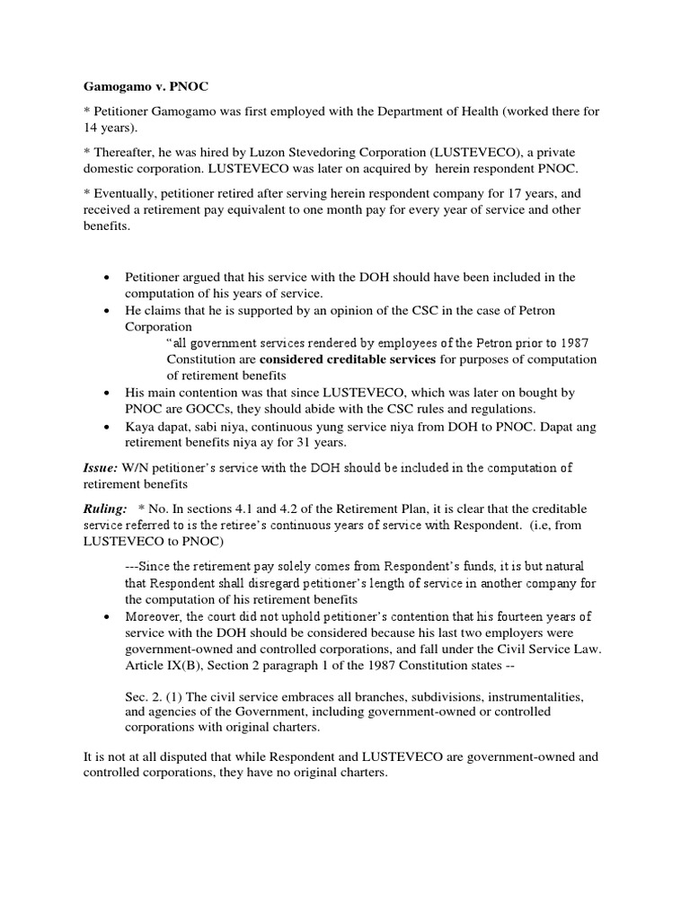 Gamo Gamo v. Pnoc | PDF
