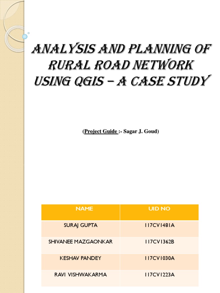 Analysis and Planning of Rural Road Network Using QGIS | PDF ...