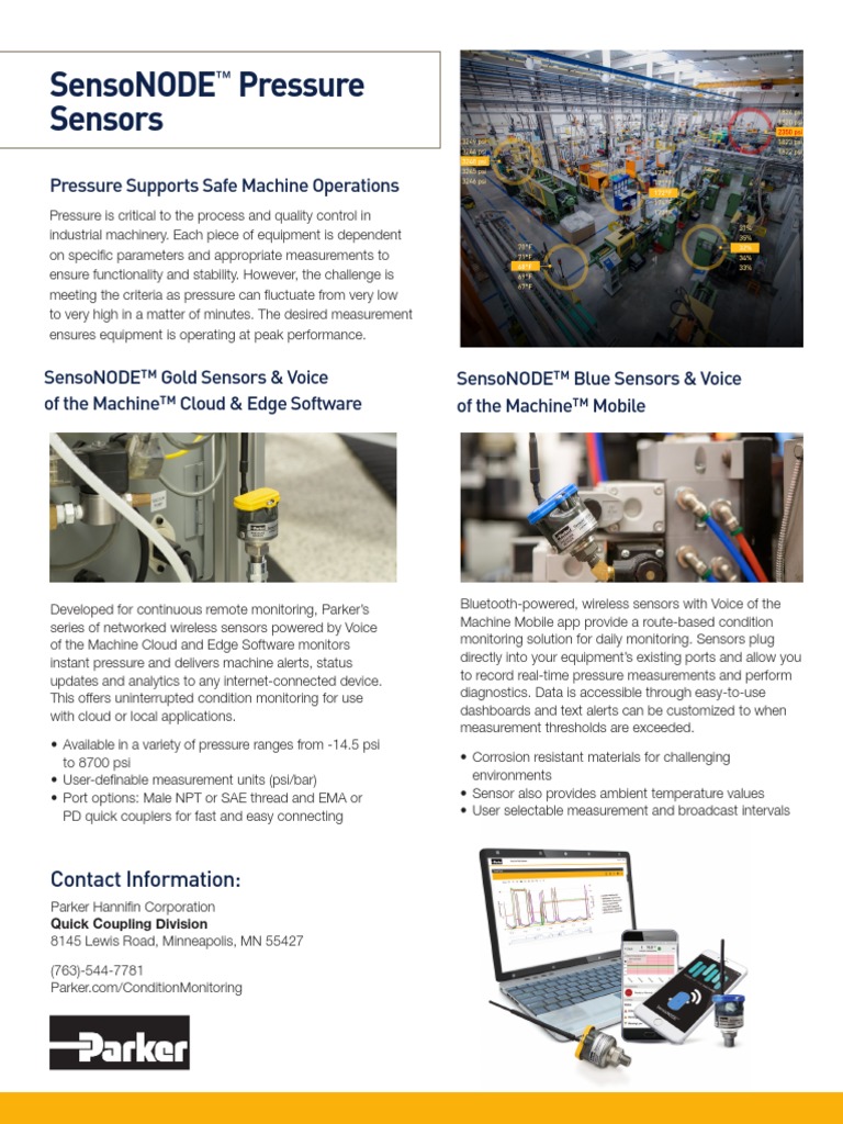 SensoNODE Pressure Sensor Bulletin | PDF | Fahrenheit | Celsius