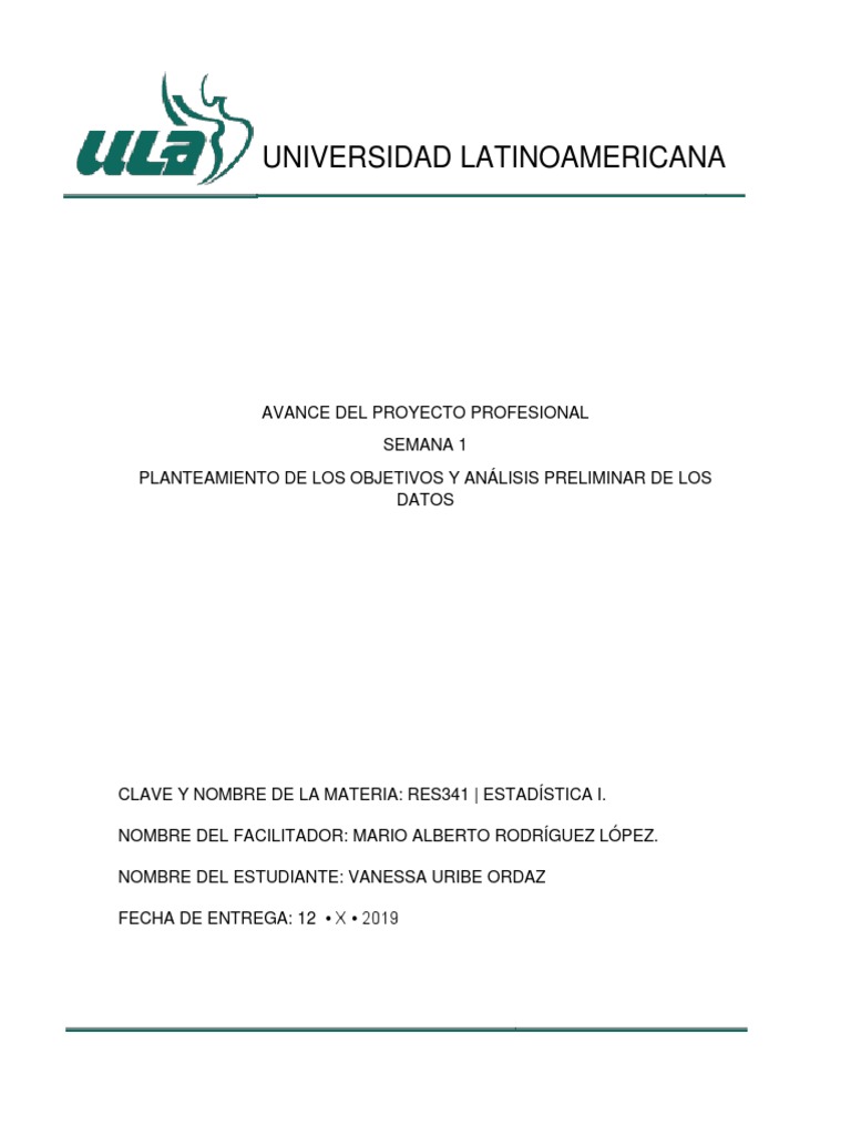 PP A1 Uribe Ordaz. | PDF | Estadísticas | Métodos matemáticos y cuantitativos (economía)