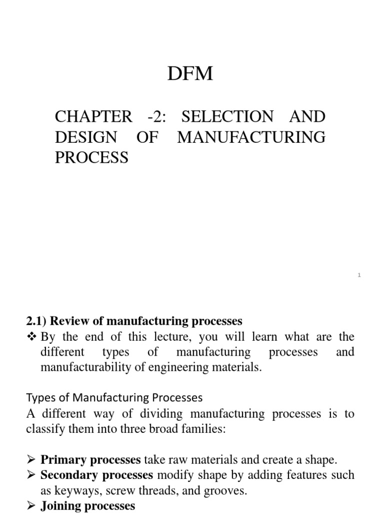 DFM ch-2 | PDF | Casting (Metalworking) | Rolling (Metalworking)