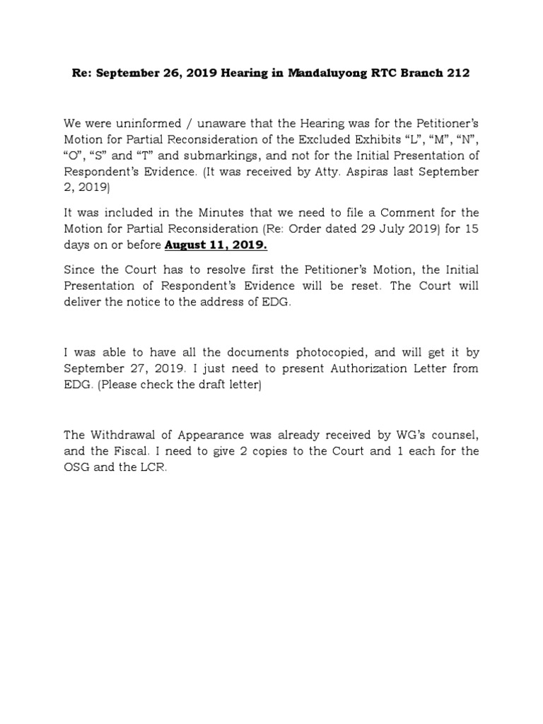 Authorization Letter for Case File Copy Request | PDF | Civil Law ...