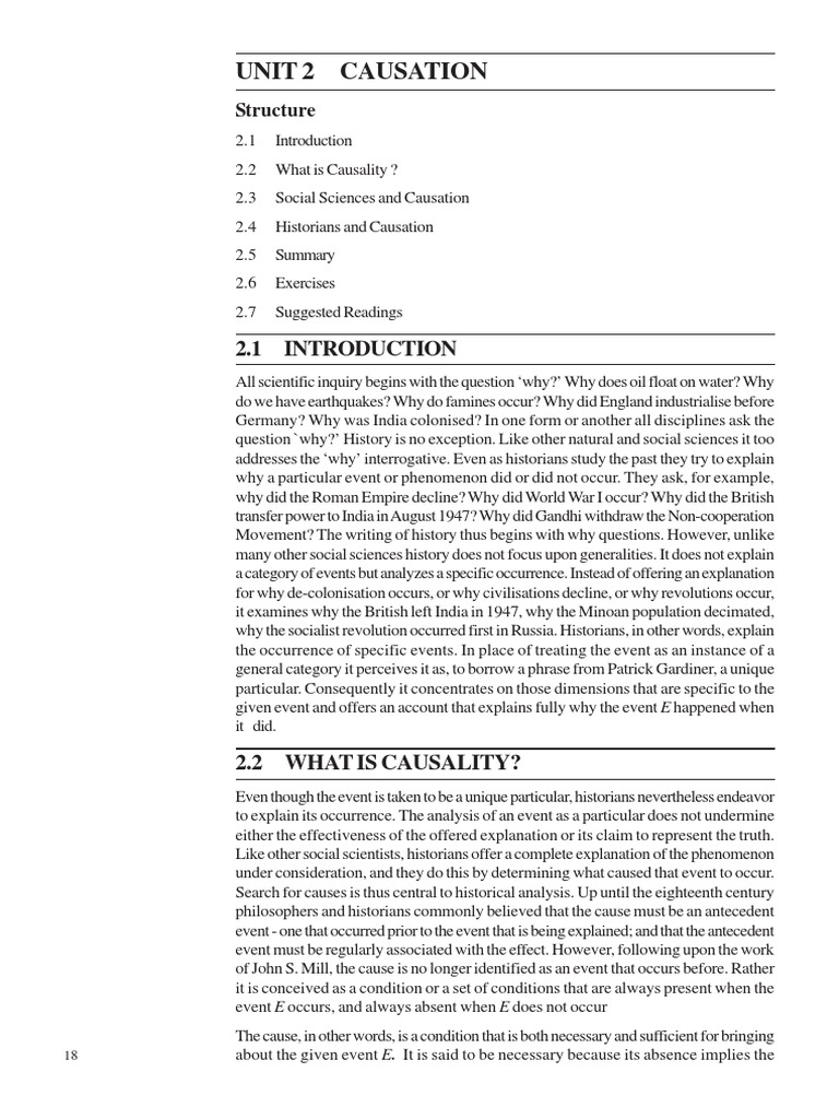 Unit 2 Causation: Structure | PDF | Causality | Experiment