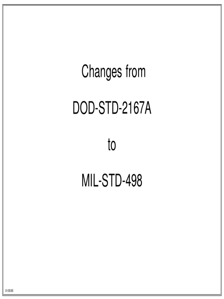 Changes From DOD-STD-2167A To MIL-STD-498 | PDF | Software Development ...