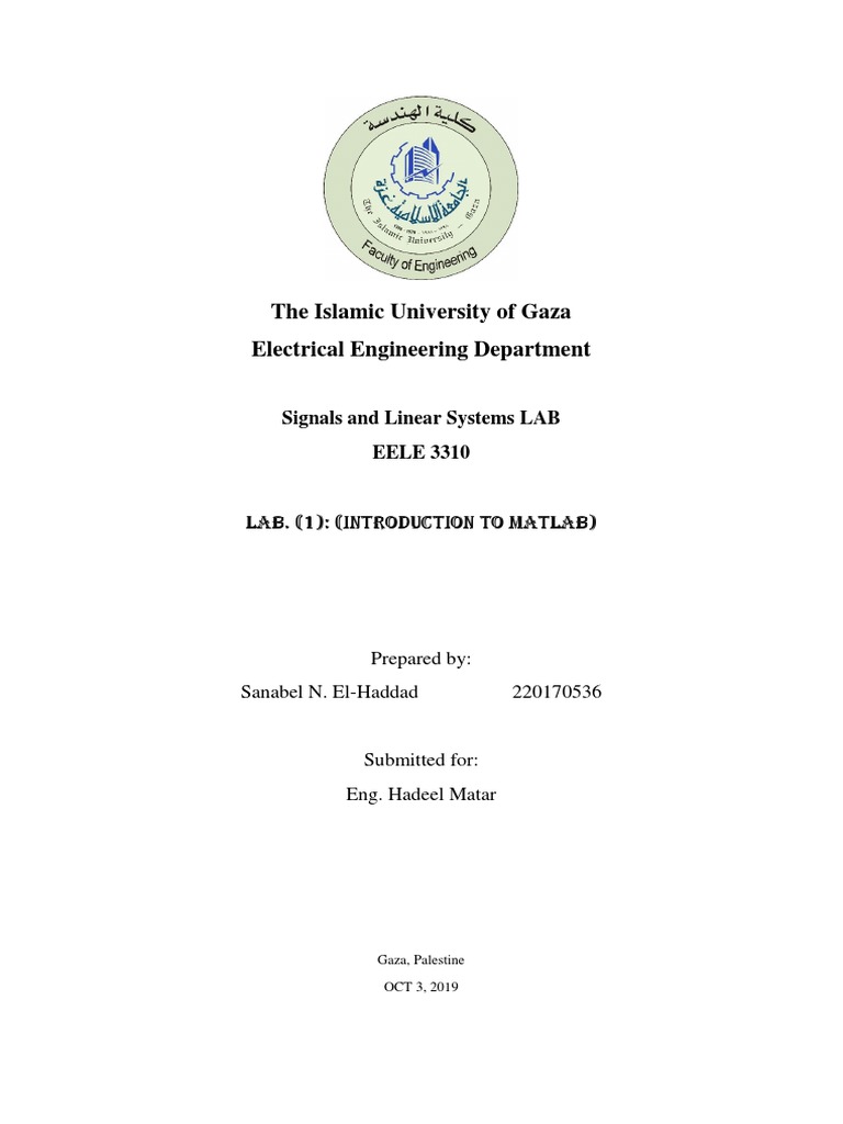 The Islamic University of Gaza Electrical Engineering Department | PDF